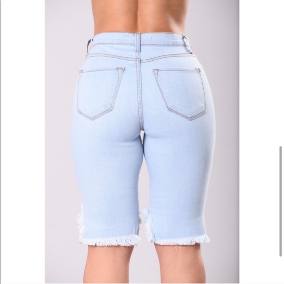 Fashion Nova | Shorts | Nwt Fn Distressed Bermuda Shorts L | Poshmark